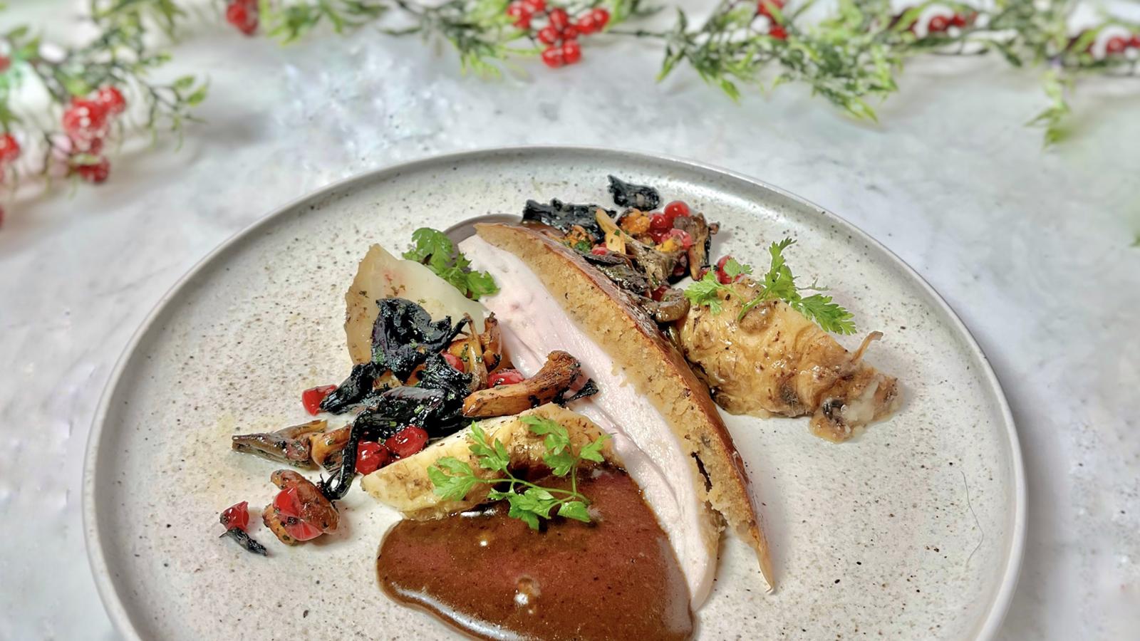 Roasted stuffed chicken with celeriac and wild mushrooms – Fraser's Food